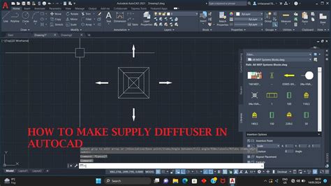 How To Make A Supply Diffuser In Autocad In Hvac System Youtube