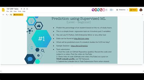 1 prediction using supervised ml grip jan22 youtube