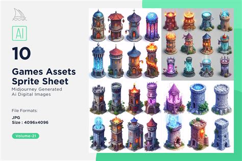 Games Assets Sprite Sheet Set Graphic By Shahsoft · Creative Fabrica
