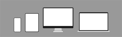 전자 장치 모형 세트 인포그래픽 또는 프레젠테이션 Ui 디자인 인터페이스 벡터 그림을 위한 현실적인 컴퓨터 노트북 태블릿 및 스마트폰 템플릿 프리미엄 벡터