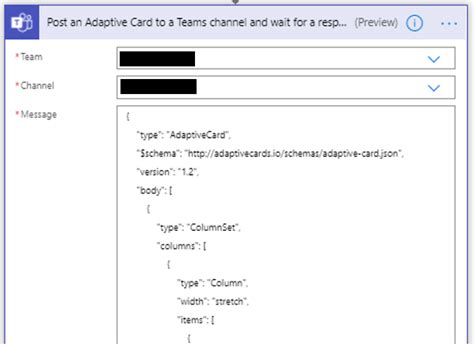 Post An Adaptive Card In Team S Channel And Save The Data In SharePoint List Using Power Automate