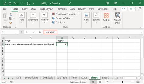 How To Count Characters In Microsoft Excel Cells