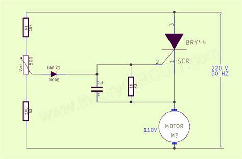 Triac Ac Motor Speed Control Circuit Diagram