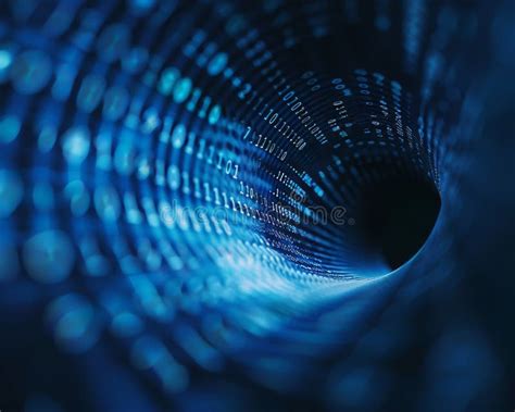 ai shadow on a swirling vortex of binary code stock illustration illustration of swirling