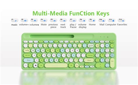 Wireless Keyboard And Mouse Combo Retro Wireless Keyboard With Round Keycaps 2