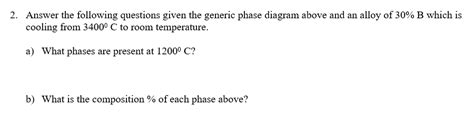 Solved Answer The Following Questions Given The Generic Chegg