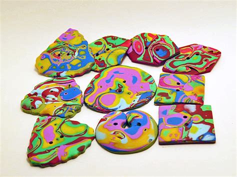 Buttons Bright Coloured Buttons In Many Shapes And Sizes Unique Hand