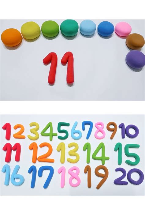 색 플레이도우로 1부터 20까지 숫자 만들기 영어숫자놀이 색깔배우기숫자배우기 숫자 배우기 숫자 놀이 플레이도우