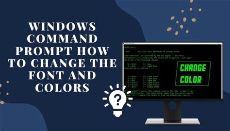 Windows Command Prompt How To Change The Font And Colors