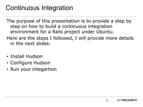 Build Rails Applications Using Hudson Ppt