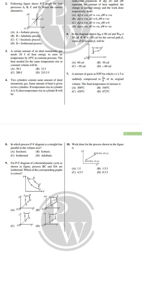For P−v Diagram Of A Thermodynamic Cycle As Shown In Figure Process Bc A