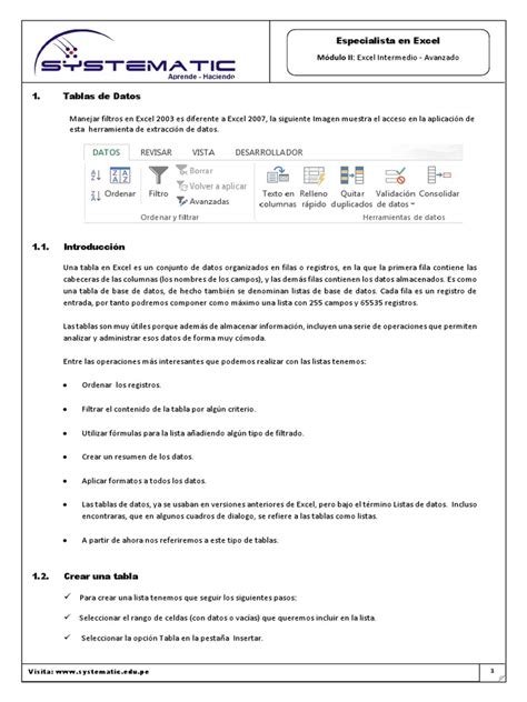 manual de excel 2013 intermedio avanzado pdf tabla base de datos