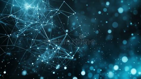 The Image Depicts An Abstract And Futuristic Network Defined By Its Interconnected Points And