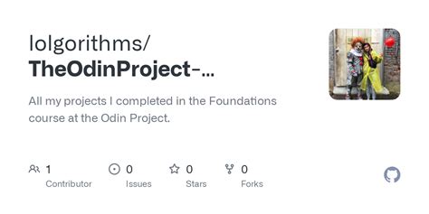 github lolgorithms theodinproject foundations all my projects i completed in the foundations