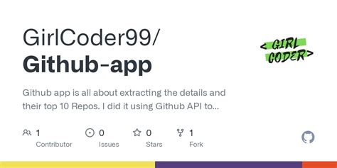 Github Girlcoder99github App Github App Is All About Extracting The
