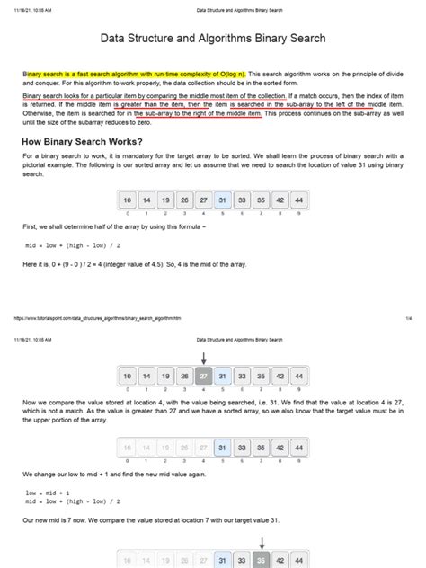 Binary Search Pdf Arithmetic Applied Mathematics