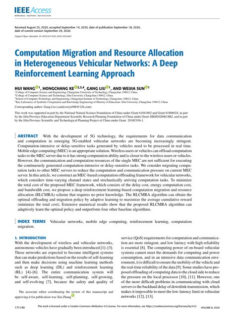Pdf Computation Migration And Resource Allocation In Heterogeneous