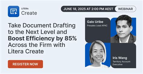 Take Document Drafting To The Next Level And Boost Efficiency By 85 Across The Firm With Litera