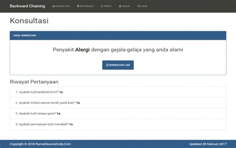 Source Code Sistem Pakar Metode Backward Chaining Php