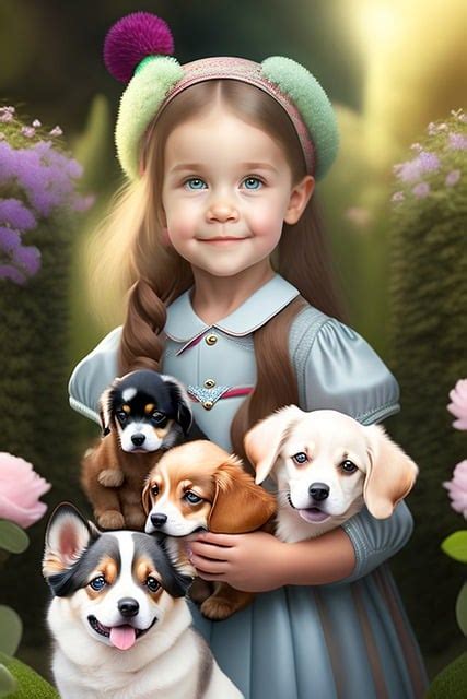 Ai产生的 女孩 小狗 Pixabay上的免费图片 Pixabay Ai产生的 女孩 小狗 Pixabay上的免费图片 Pixabay