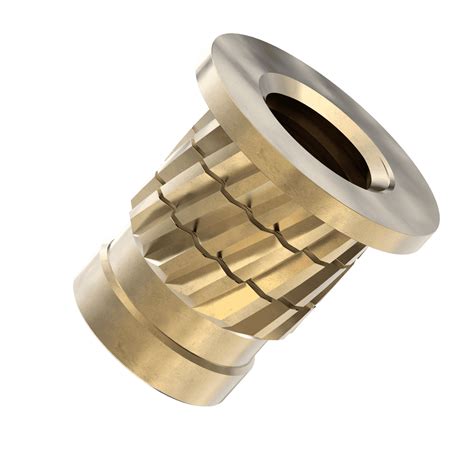 M5 5mm Broach Fix Flanged Threaded Inserts Brass