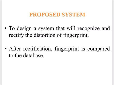 Detecting And Improving Distorted Fingerprints Using Rectification Techniques Ppt