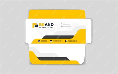 Premium Vector Corporate Modern Luxury Dl Envelope A4 And Diecut Pattern Design