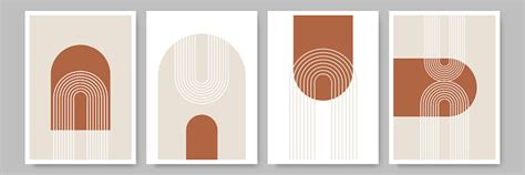 기하학적 균형 모양 현대적인 미니멀 한 아트 프린트가 있는 중반 세기 추상적 인 현대 미학 디자인 0명에 대한 스톡 벡터 아트 및 기타 이미지 Istock