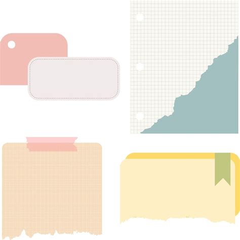 Premium Vector Collection Of Sticky Note Vector Illustration Stiped