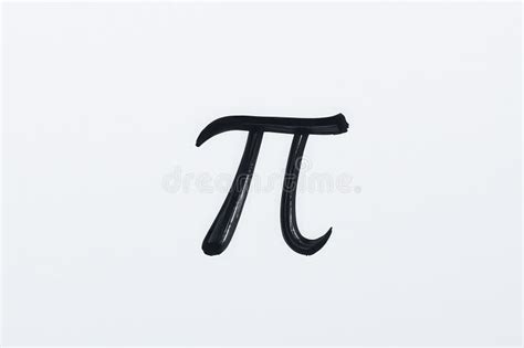 Bold Black Pi Symbol On White Background For Pi Day And Mathematic Concepts Stock Image Image