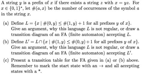Solved A String Y Is A Prefix Of X If There Exists A String