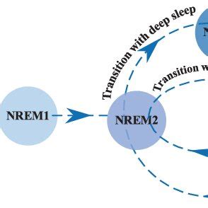 The Inter Transitions Between Wake And Deep Sleep Stages Nrem1 And Download Scientific Diagram
