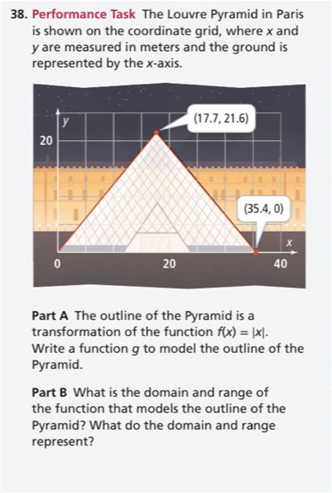 Solved 38 Performance Task The Louvre Pyramid In Paris Is Shown On