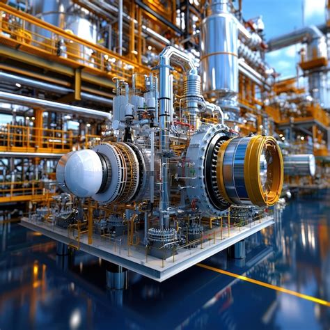 Renewable Energy Integration Hightech Plant Realistic Photograph Premium Ai Generated Image