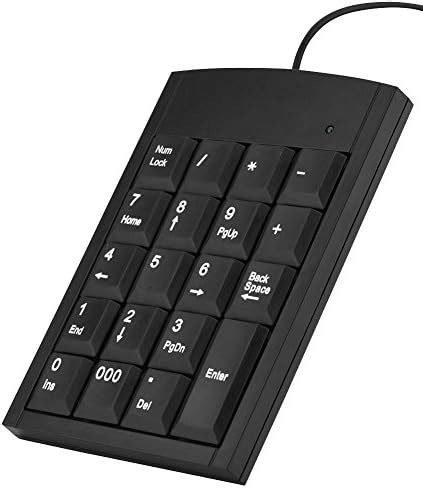 USB Numeric Keypad Number Keyboard Pad Wired Plam Size Keys Black AxGear Amazon Ca