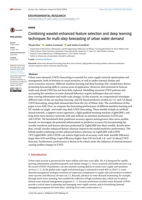 pdf combining wavelet enhanced feature selection and deep learning