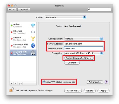 PPTP Mac OS X BTGuard Wiki
