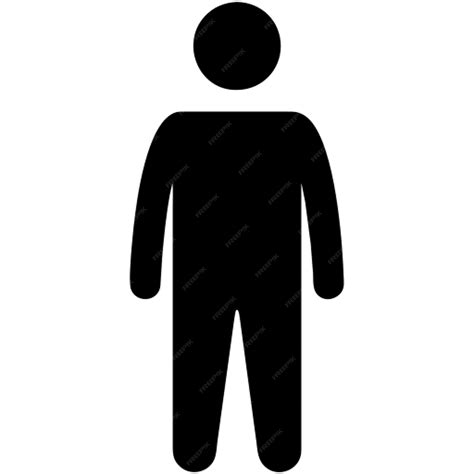 서 있는 남자 픽토그램 프리미엄 벡터