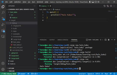 Developing Rust With Visual Studio Code And WSL Hanan