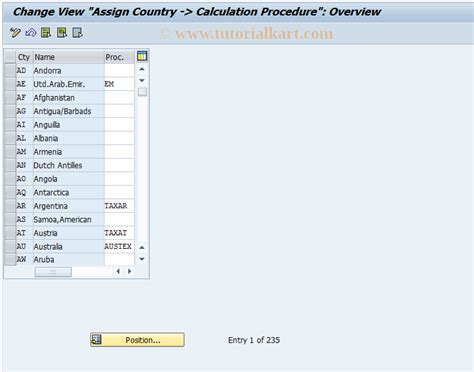 Obbg Sap Tcode C Fi Maintain Table T005 Kalsm