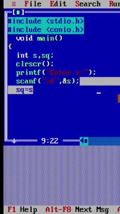 Square Number C Programming For Beginner 12 Viral Shorts Youtube Clanguage Trending