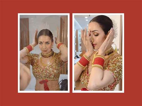 Malaika Arora Look Stunning In Traditional Outfit बालों में गजरा गले