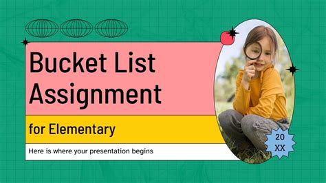 Bucket List Assignment For Elementary Google Slides PPT