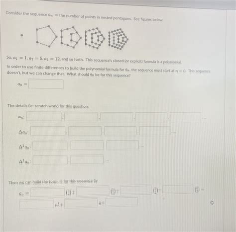 Solved Consider The Sequence An The Number Of Points In Chegg Com