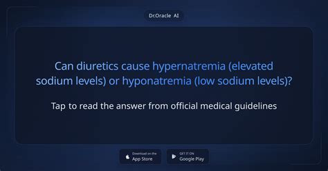 Can Diuretics Cause Hypernatremia Elevated Sodium Levels Or