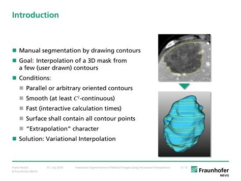 Ppt Fast And Smooth Interactive Segmentation Of Medical Images Using