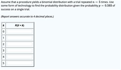 solved assume that a procedure yields a binomial