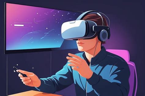 Premium Photo Virtual Reality Collaboration Vector Illustration