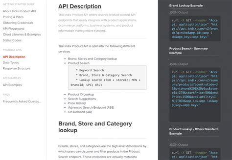 Indix Product Api Documentation Enhancements By Indix Hq Indix