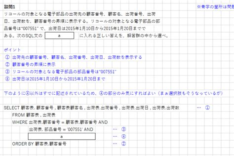 【解説】平成27年秋期午後問3【基本情報技術者試験】 postgresweb ポスグレウェブ